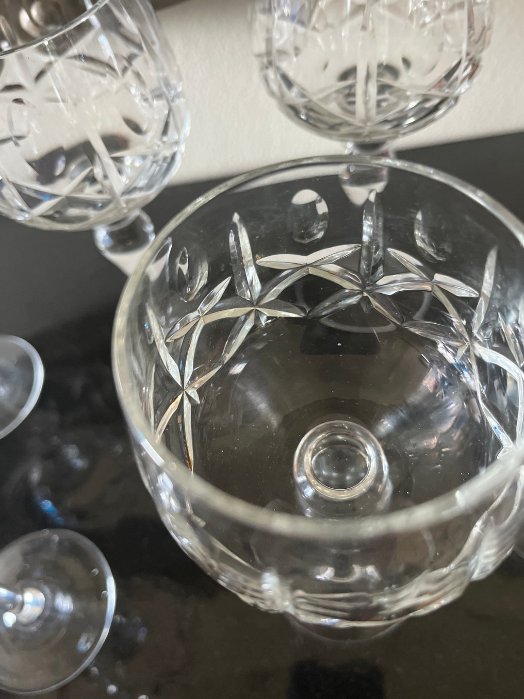 Crystal Long Stem Glasses Cross and Olive - Etsy