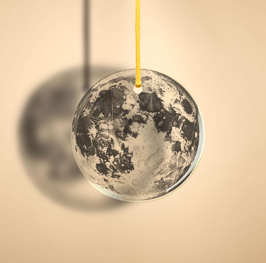 Full Moon Glass Ornament: Celestial Whimsigothic Decor - Etsy
