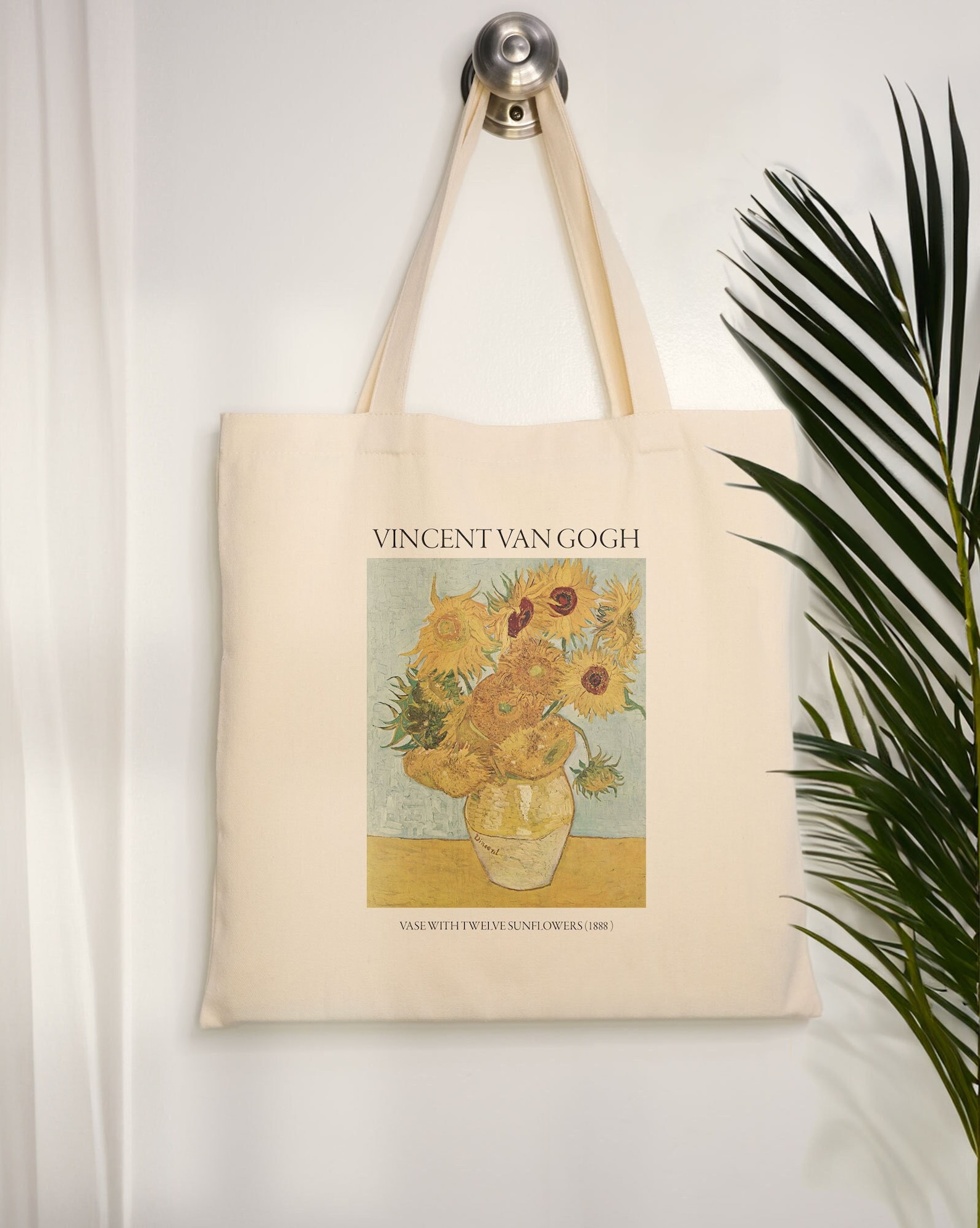 Vincent Van Gogh Artsy Tote Bag, Vase With Twelve Sunflowers, Art Tote ...