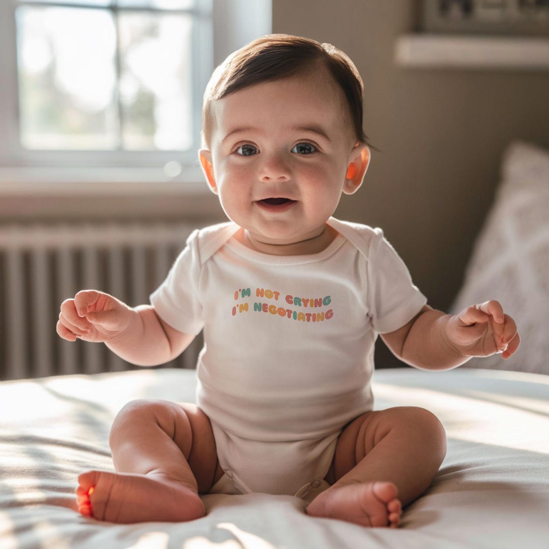 Funny Baby Onesie: I'm Not Crying, I'm Negotiating - Soft Cotton - Etsy