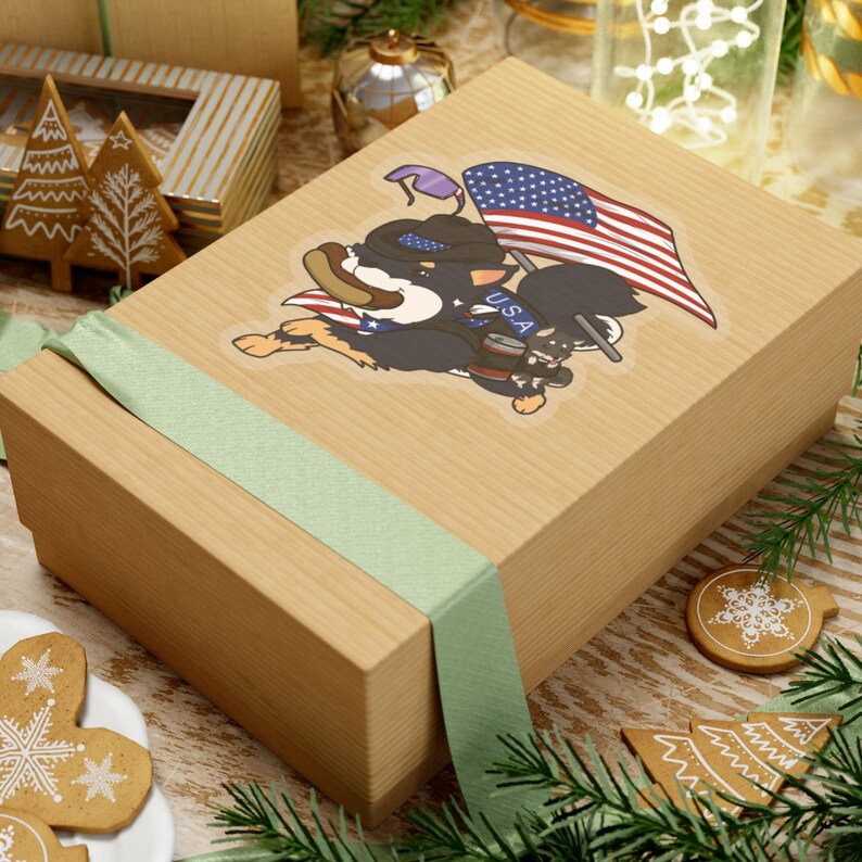 Shiba Black Fur murica Sticker - Etsy