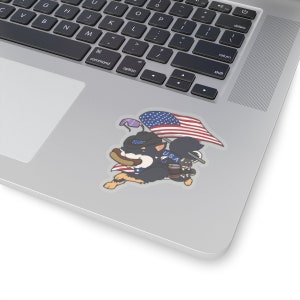 Shiba Black Fur murica Sticker - Etsy