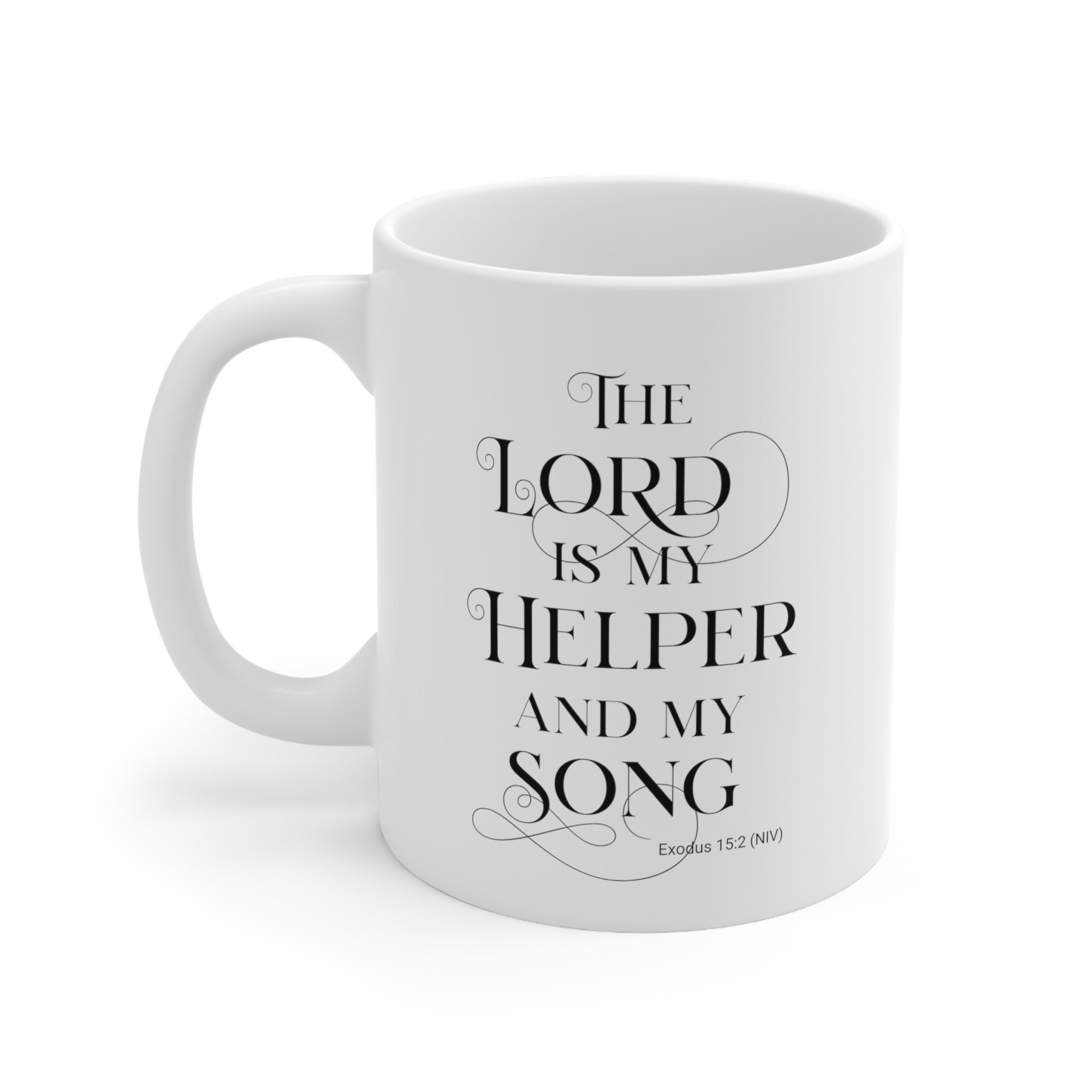 Motivational Bible Verse Mug, the Lord is My Helper, Motivational Quote ...