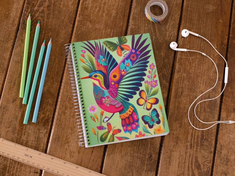 Alebrije Hummingbird Notebook, Mexican Folk Art Designs, Bird Journal ...