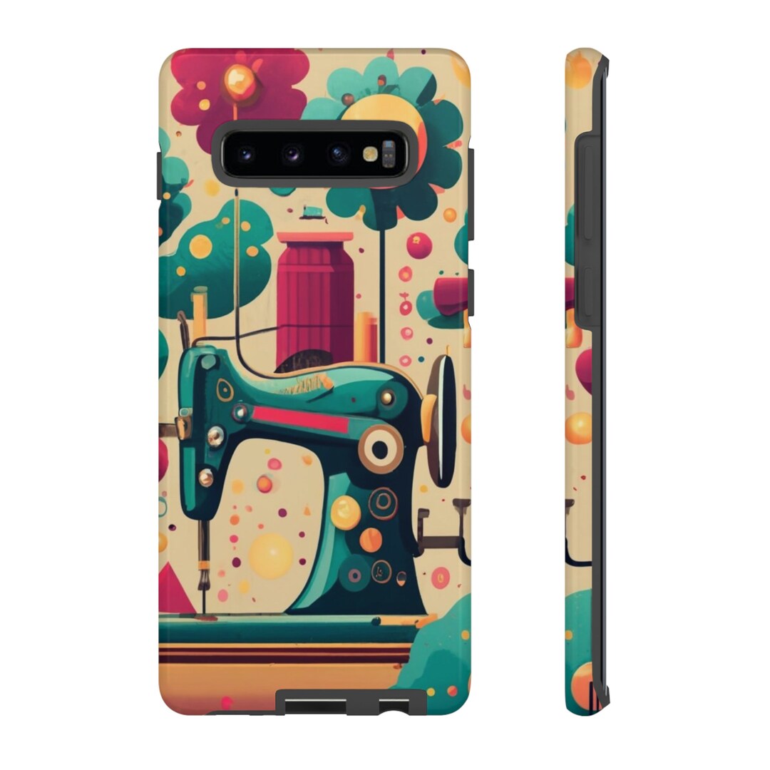 Retro Groove Sewing Machine Phone Case, Fits iPhone 15 Pro Max 14 Plus ...