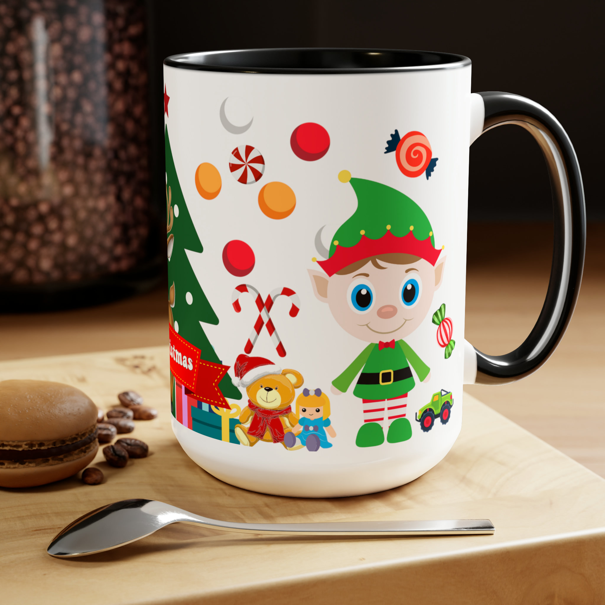 Christmas Elves Mug, Christmas Mug, Elf Mug, Santa Elf Mug, Holiday Mug ...