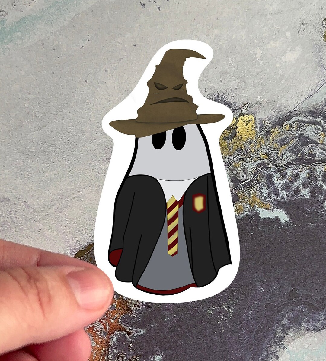 Wizard Ghost Sticker | Wizard Sticker | Gryffin Sticker - Etsy