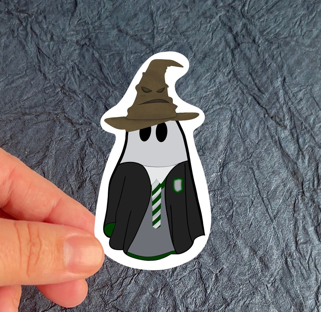 Wizard Ghost Sticker | Wizard Sticker | Slyther Sticker - Etsy
