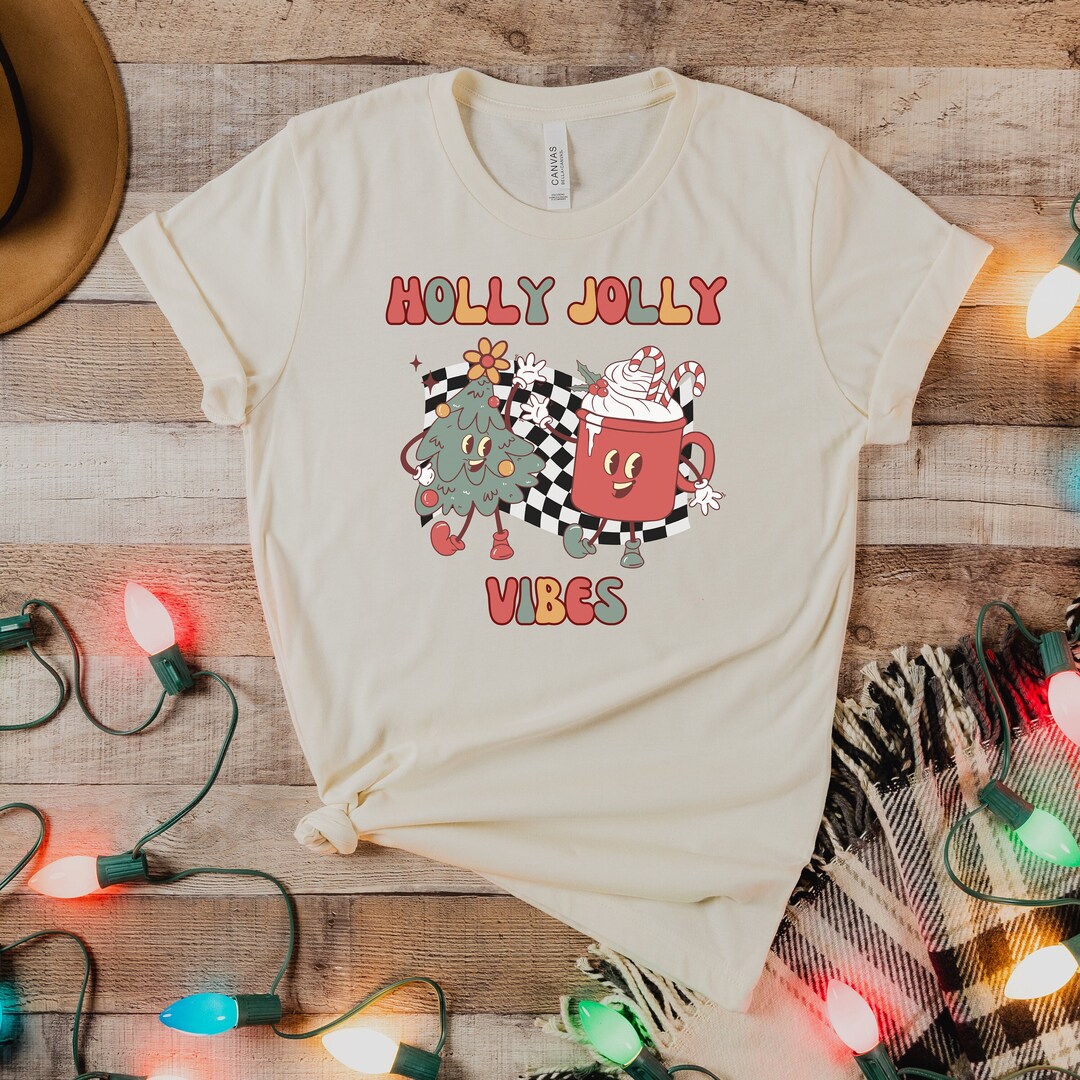 Holly Jolly Vibes Shirt Christmas Shirt Adult Christmas - Etsy