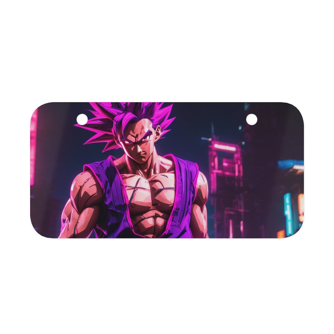 Goku Cyber Punk Style Motorcycle License Plate Bicycle - Etsy