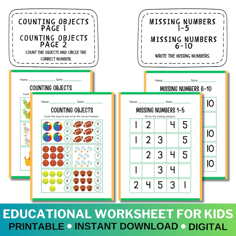 Educational Worksheets for Kids, Printable Worksheet, Preschool ...