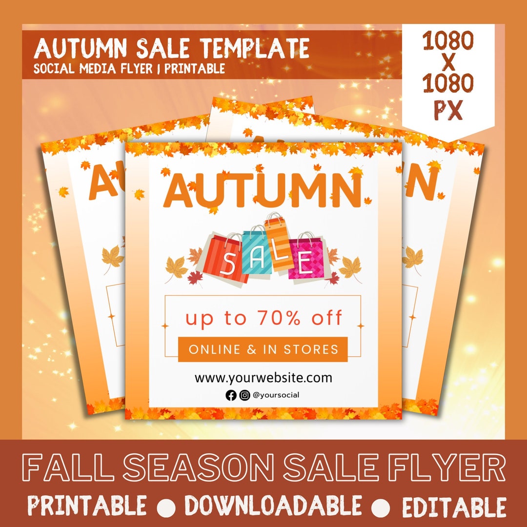 Autumn Sale Flyer Template, DIY Flyer for Business, Business Flyer ...