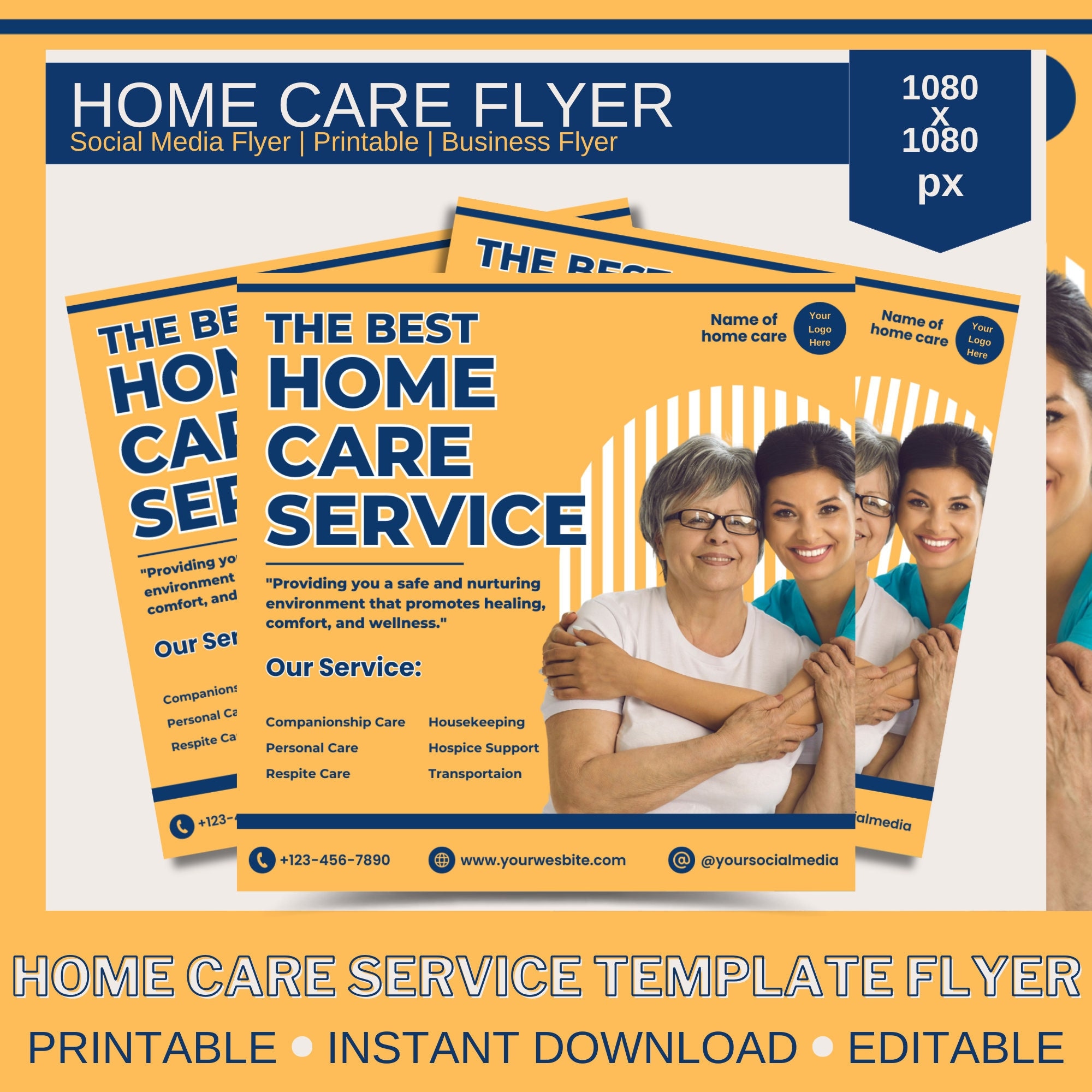 Home Care Service Template Flyer, Business Flyer, Home Health Care ...
