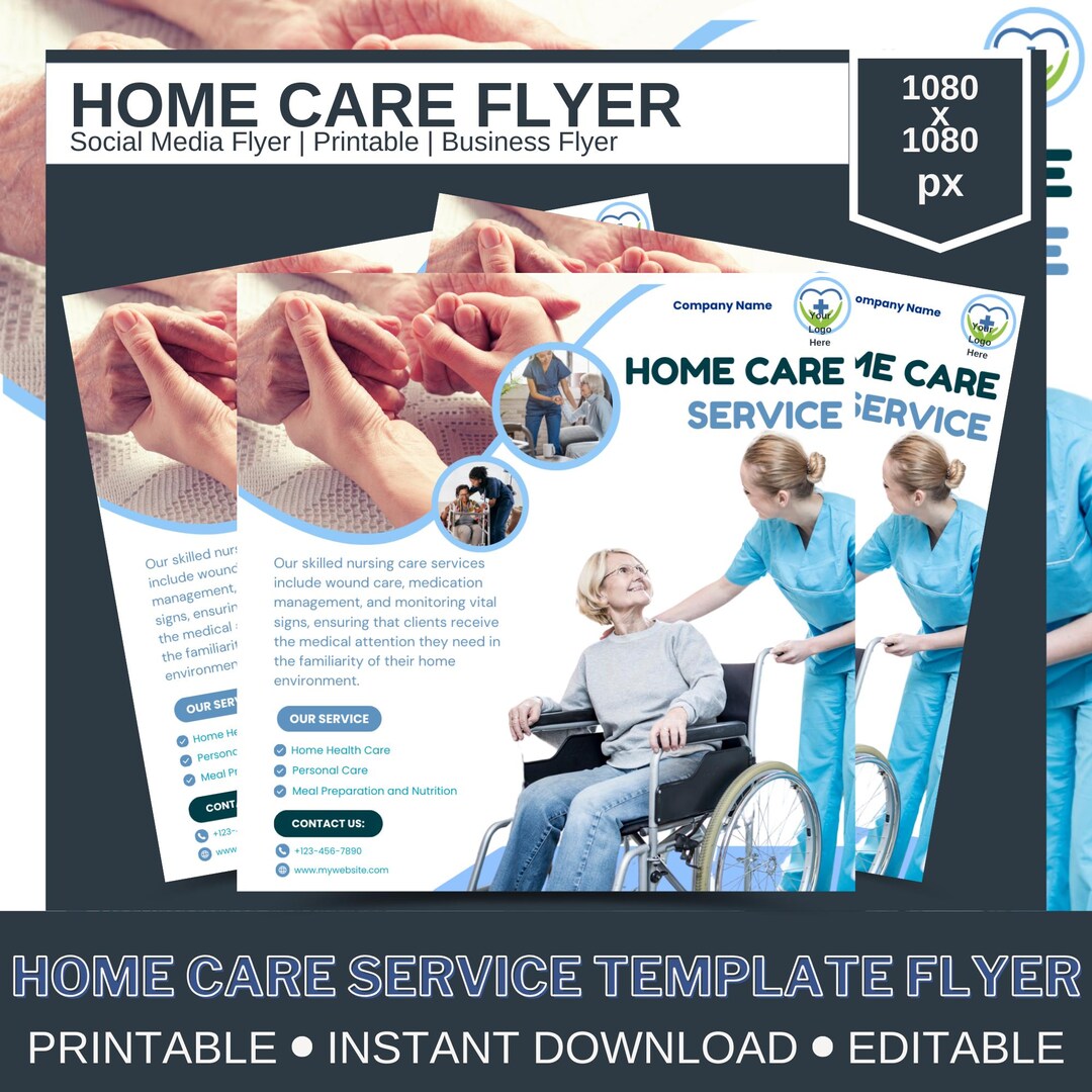 Customizable Home Health Care Flyer Template: Promote Your Senior ...
