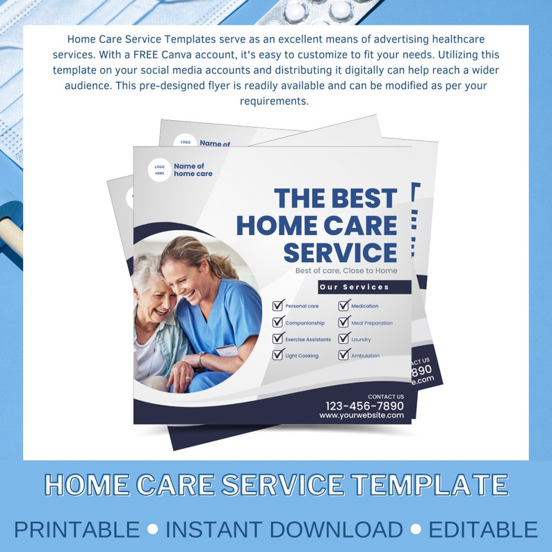 Home Care Service Flyer, Home Health Care Service Flyer Template, Home ...