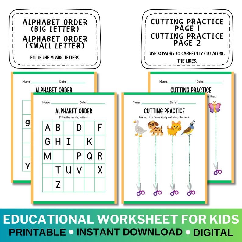 Educational Worksheets for Kids, Printable Worksheet, Preschool ...