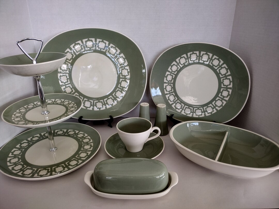 Vintage 1960s Harkerware Green Persian Key - Many Styles - Etsy