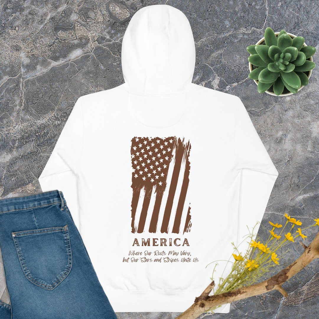 American Distressed Flag Our Roots May Vary Sweatshirt | American Flag ...