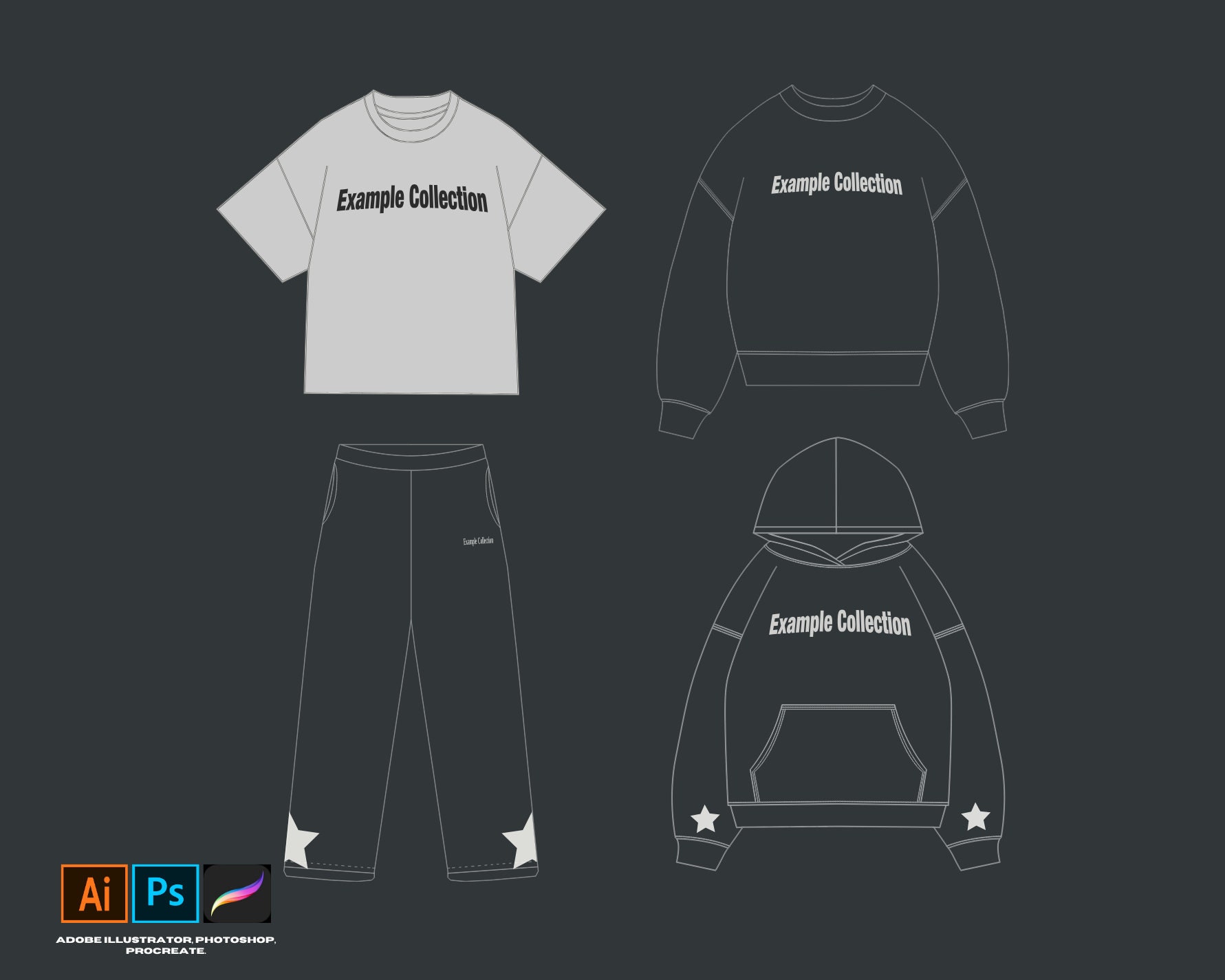 Full Store Streetwear Vector Mock up Pack, Including Custom Pockets ...
