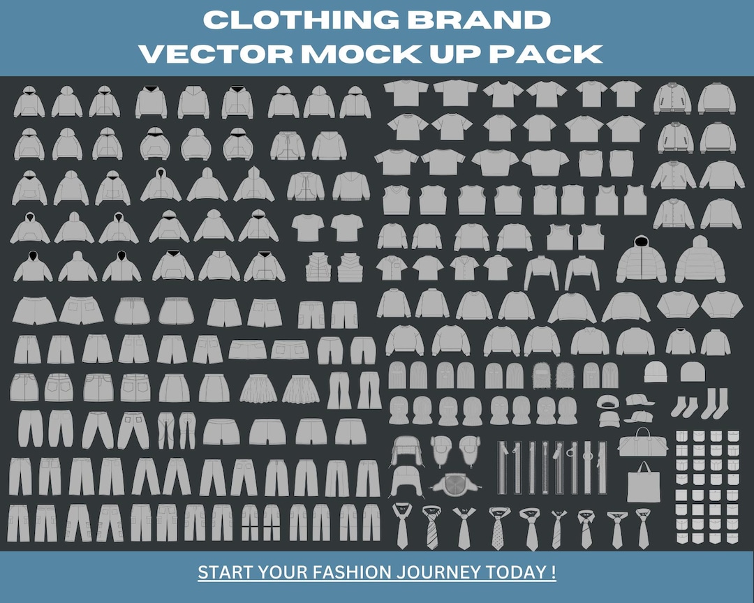 150 Clothing Brand Vector Mock Ups: Showcase Your Designs With Stunning ...