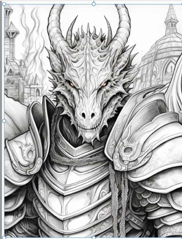 Dragon Knights Coloring Pages Vol. 1 - Etsy