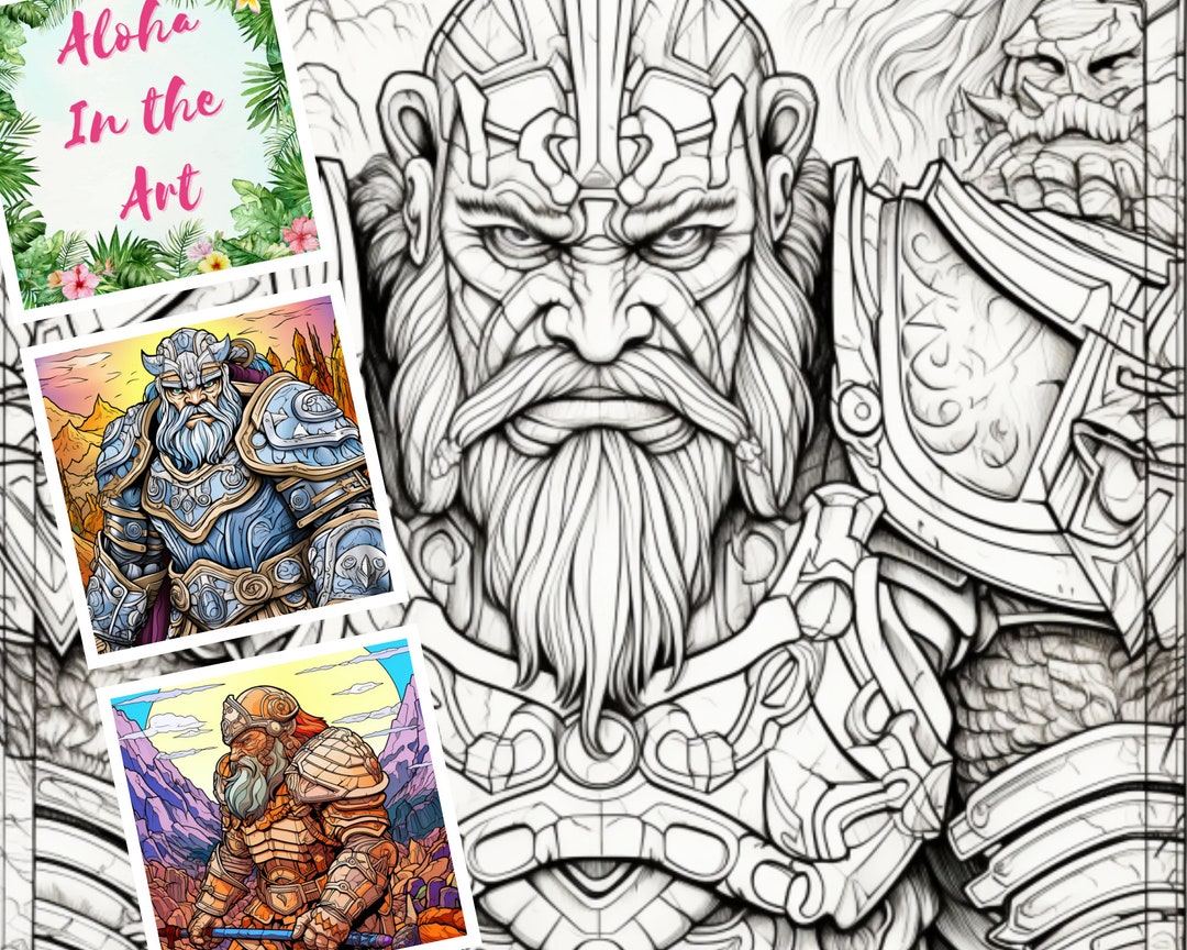 Dwarven Warriors Color Sheets - Etsy
