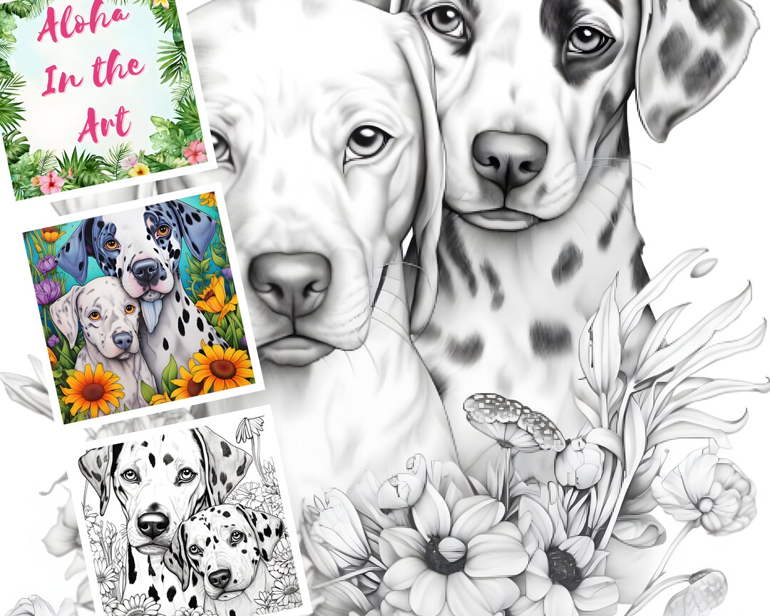Dalmatian Color Sheets - Etsy