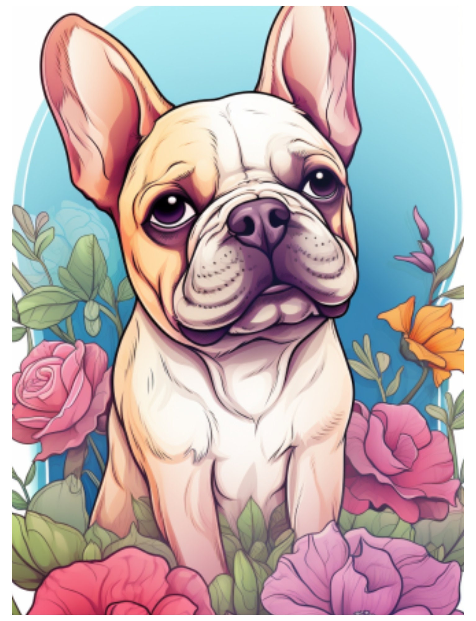 French Bulldog Puppy Coloring Sheets - Etsy