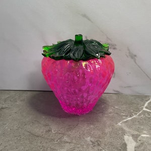Handmade Resin Strawberry Jar | Trinket Storage Container - Etsy