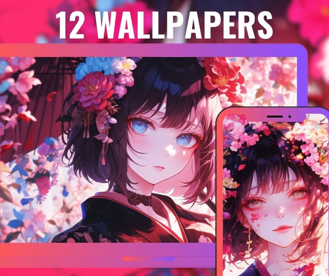 Anime Aesthetic Wallpapers for Phone & Pc/tablet Kawaii Digital Art - Etsy