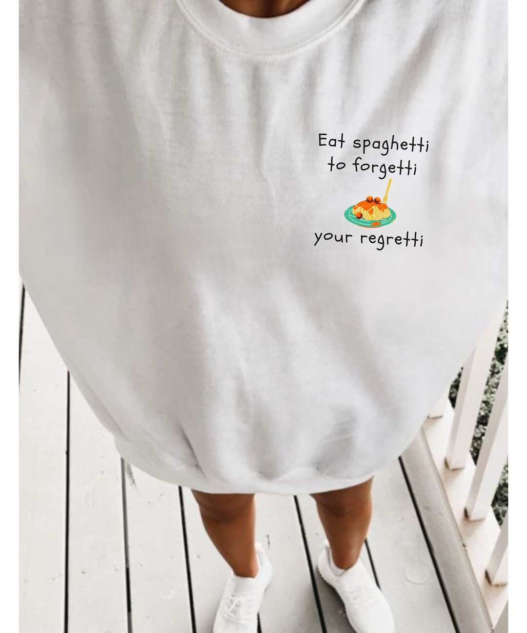 Eat Spaghetti Slogan Sweatshirt: Funny Foodie Pullover - Etsy