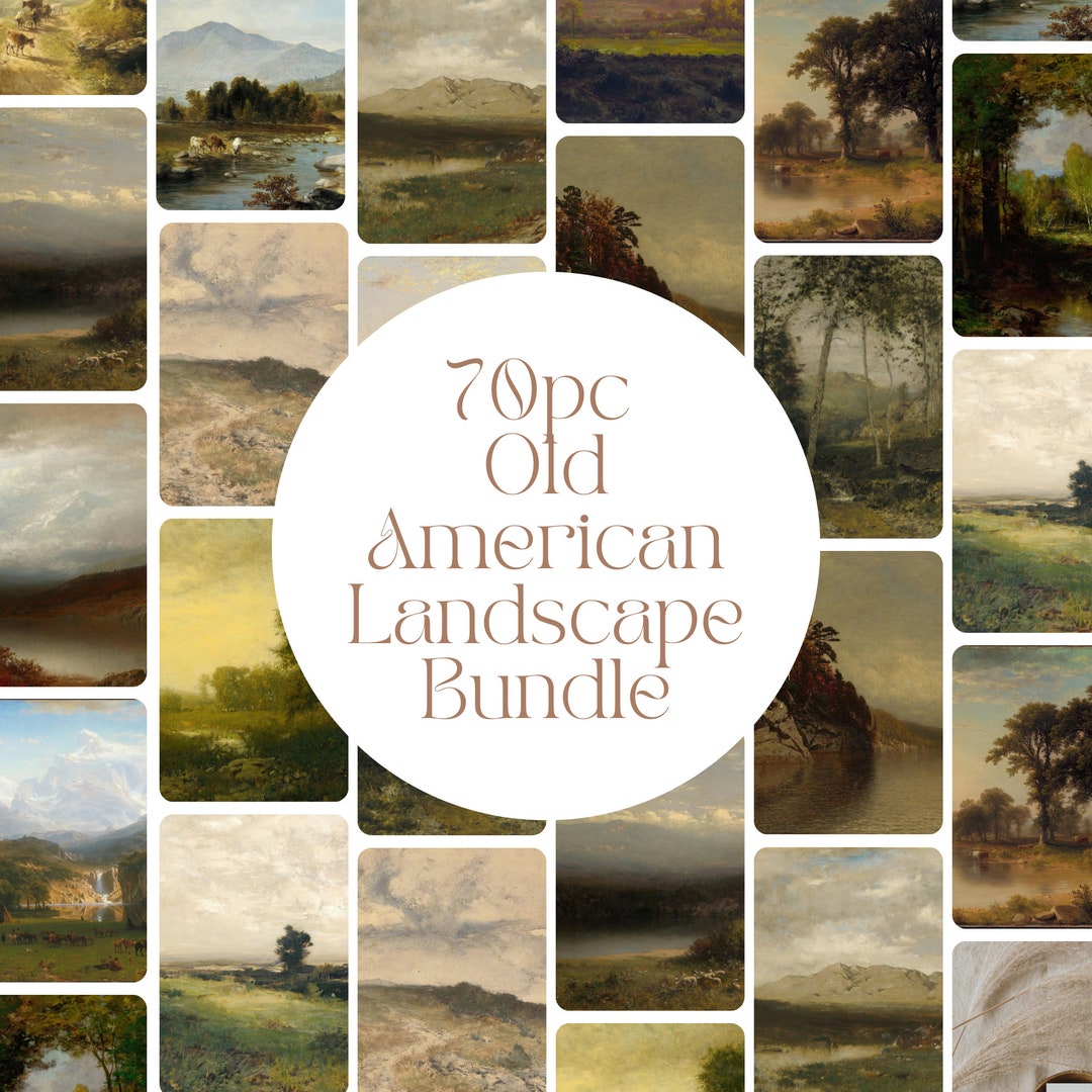 Old American Landscape Art, 70 Piece Bundle Digital Download of 19th ...