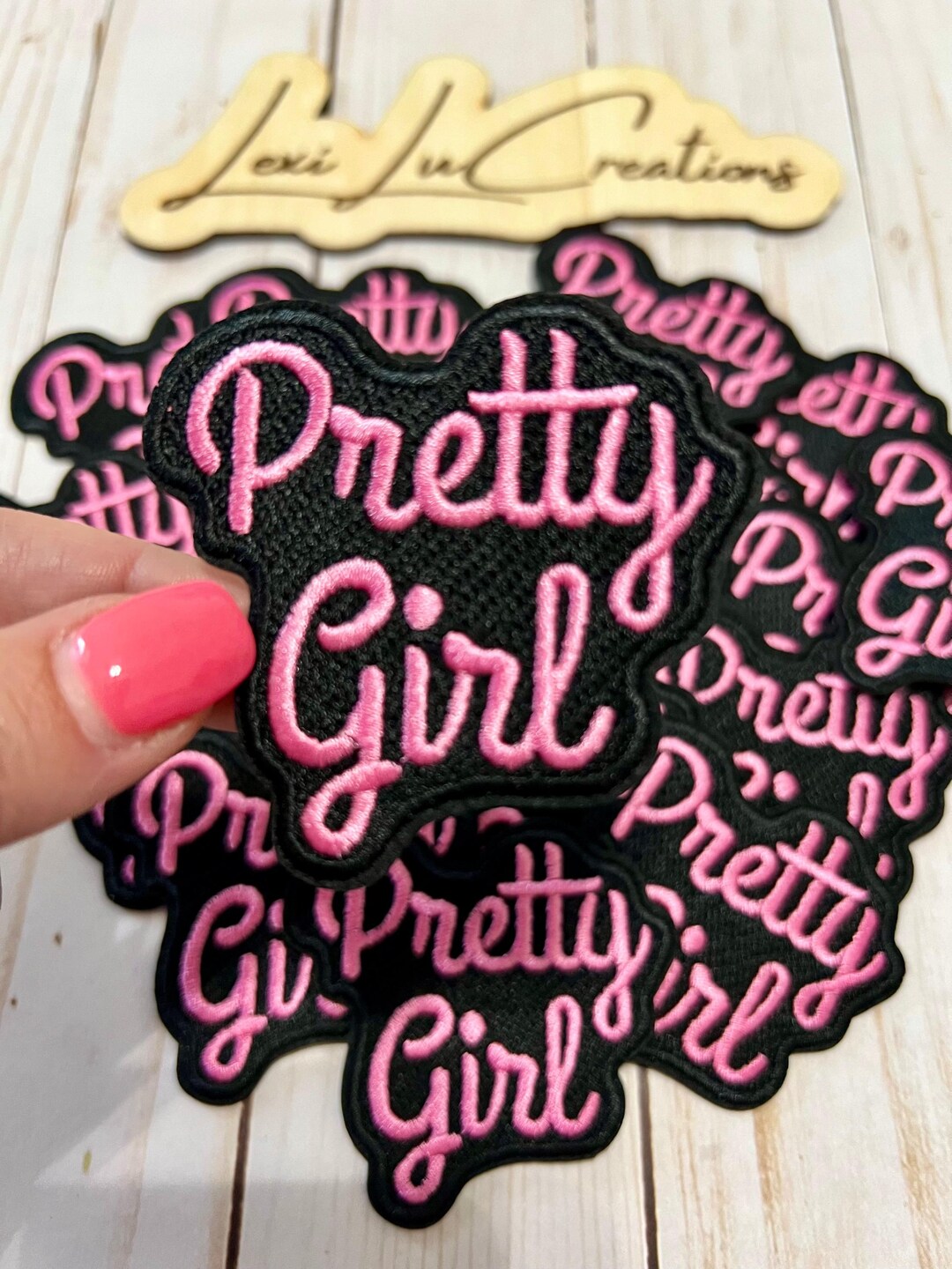 Pretty Girl Hat Patch - Etsy
