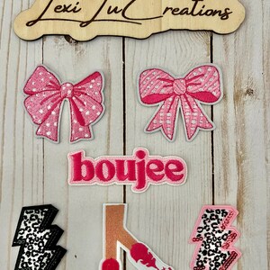 Pink Boujee Embroidered Iron on Patch | Hat Patches - Etsy