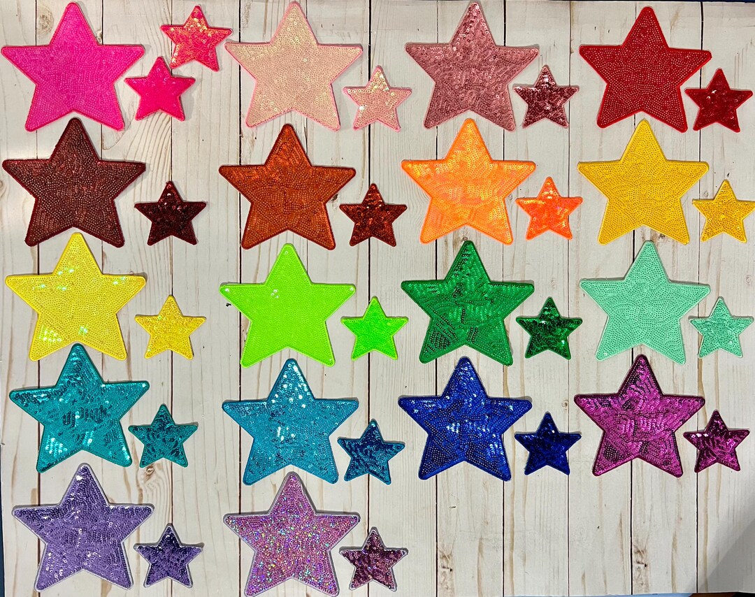 Small 2.5" Star Sequin Patch | Iron on Patch | Sequin Patch - Etsy