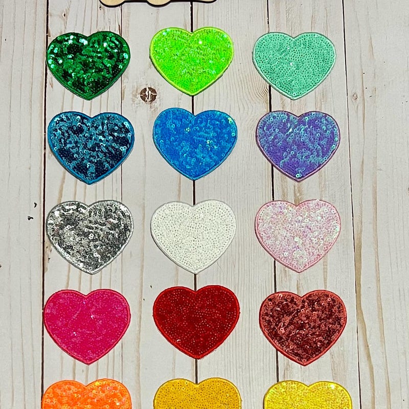 Sequin Heart - Etsy