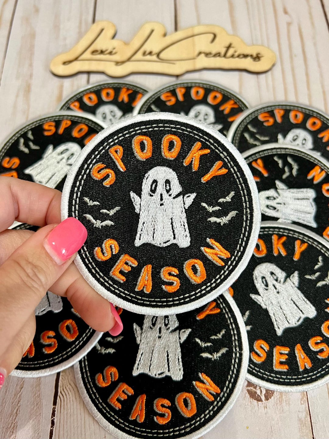 Halloween Spooky Season Iron on Patch | Hat Patch | Embroidered Patch ...