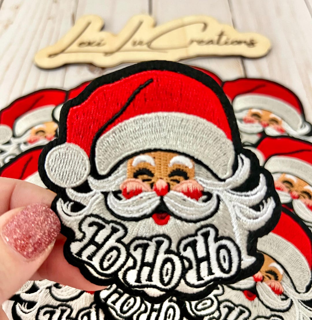 Ho Ho Ho Santa Iron on Patch | Hat Patch | Embroidered Patch ...