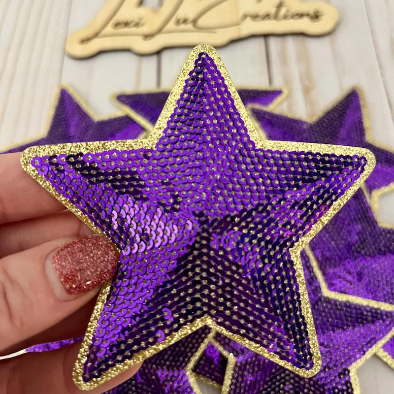 Embroidered Star Patches Gold - Etsy