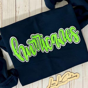 HURRICANES Iron on Sequin Patch | Mascot Sequin Patch - Etsy