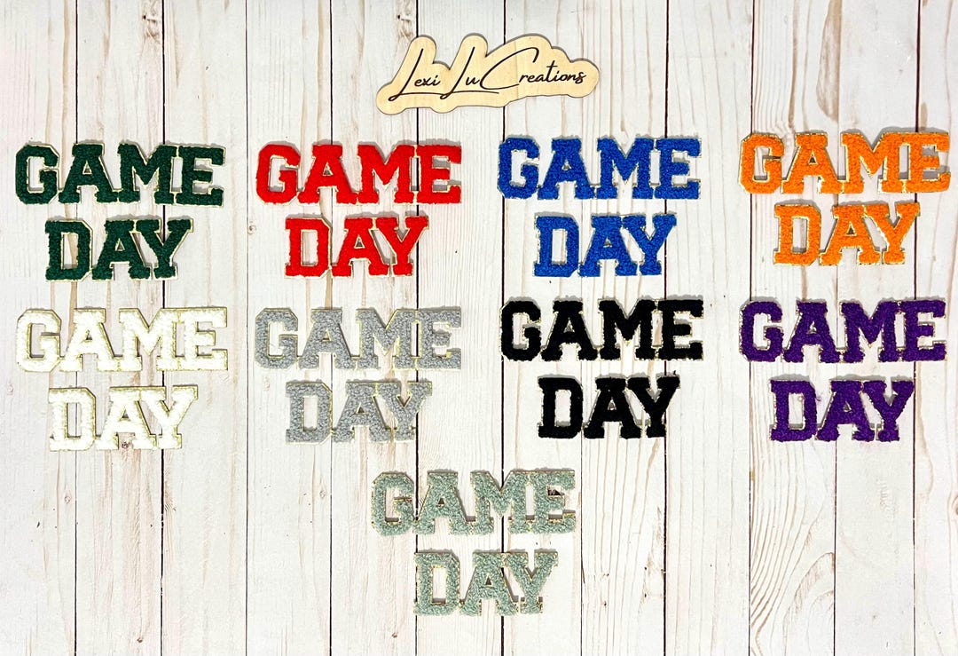 Game Day Chenille Patch | Adhesive and Iron on Patch - Etsy