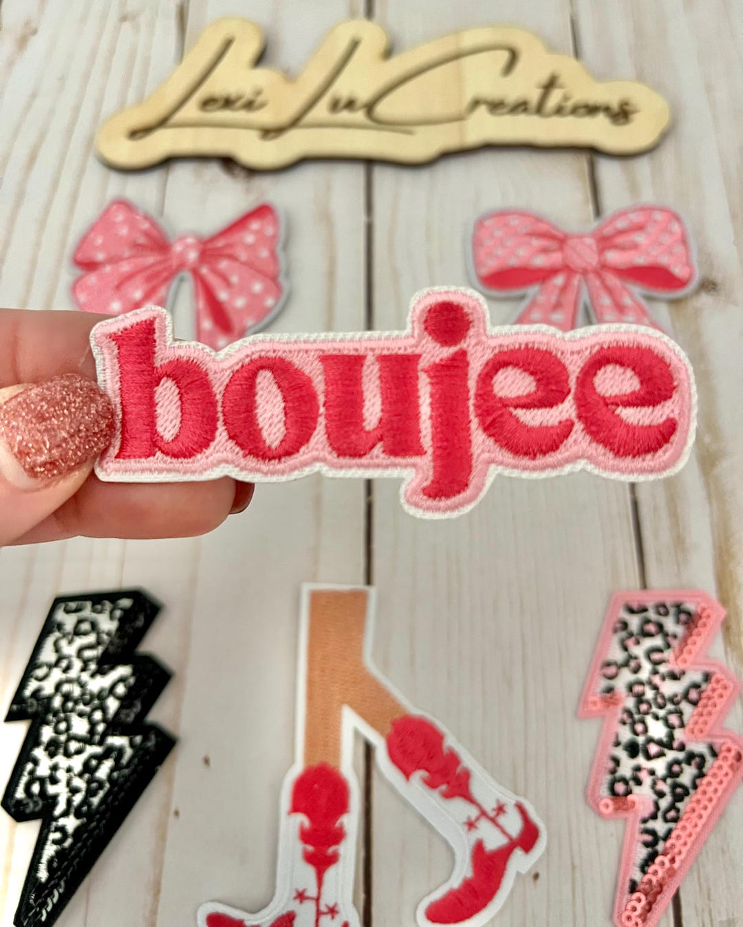 Pink Boujee Embroidered Iron on Patch | Hat Patches - Etsy