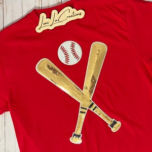 Baseball Softball | Iron on Patch | Softball Sequin Patch | Baseball Sequin Patch | Gameday ...