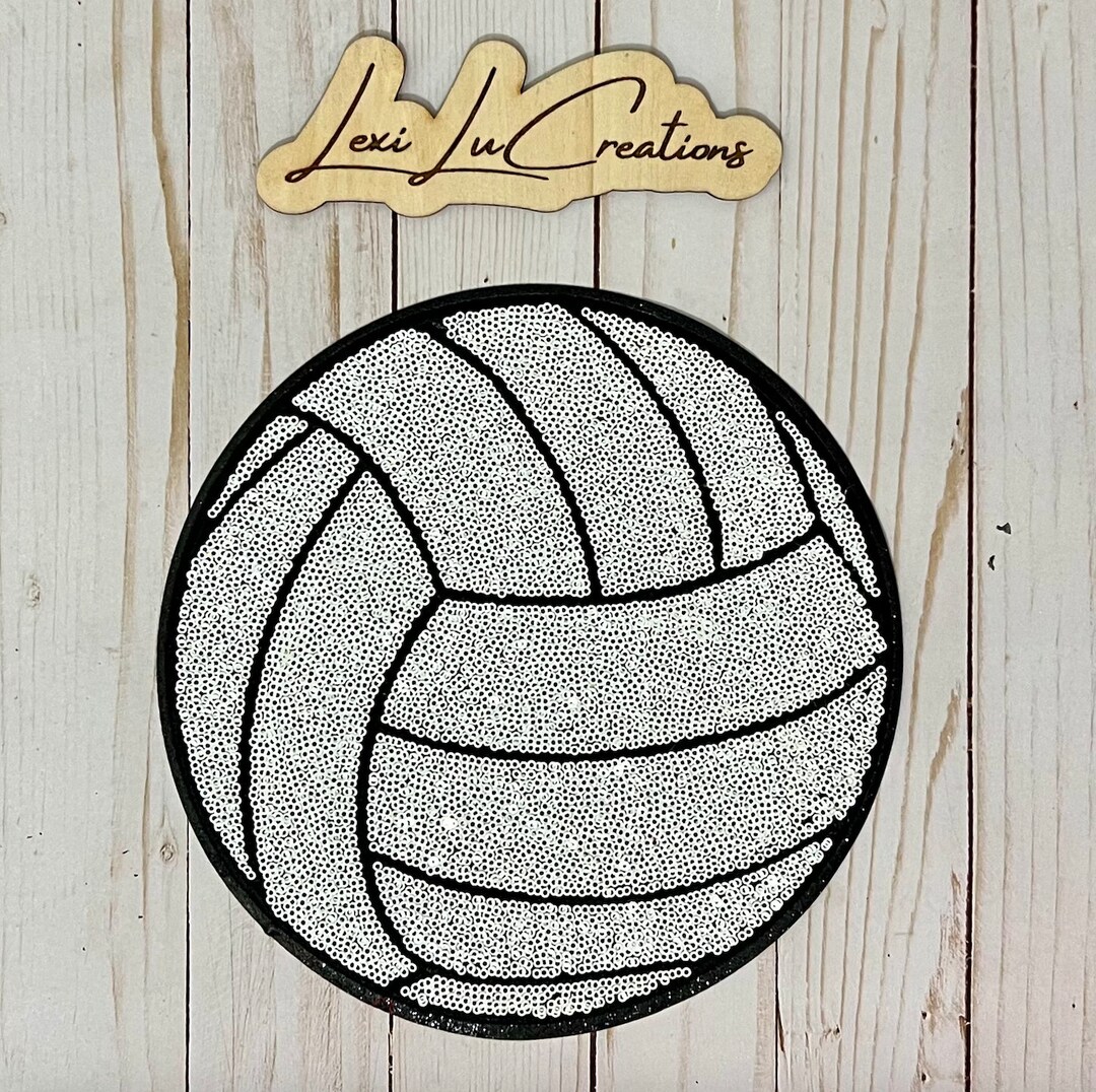 Volleyball Sequin Iron on Patch Gameday Sequin Patch Sequin Patch - Etsy