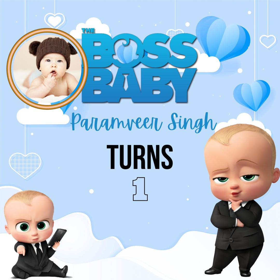 Baby Boss Custom Party Backdrop With Picture digital Print - Etsy