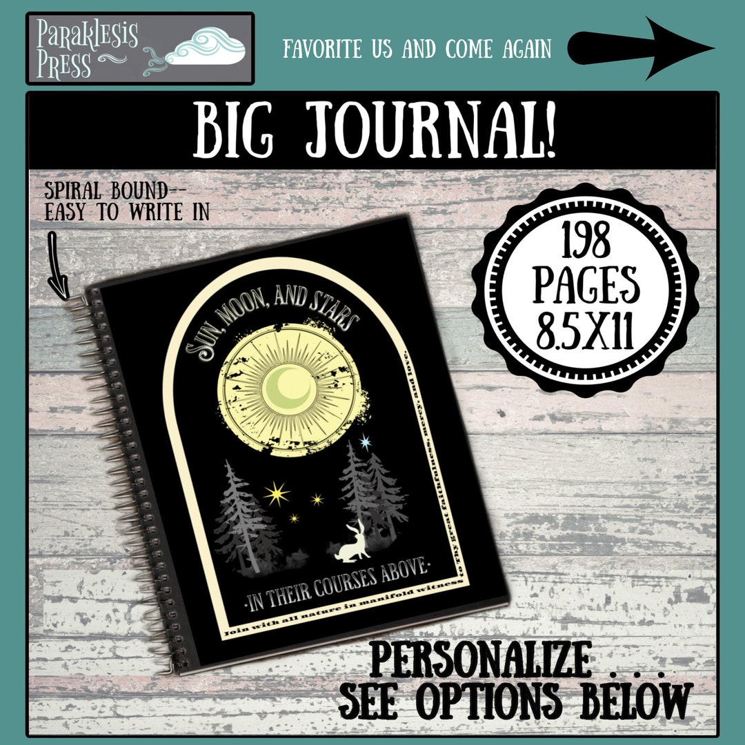 Customized Christian Gift Journal Personalized Notebook Big Spiral ...