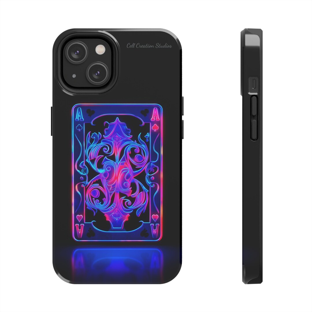 Introducing the Neon Ace of Hearts Cell Phone Case Elevate Your Style ...