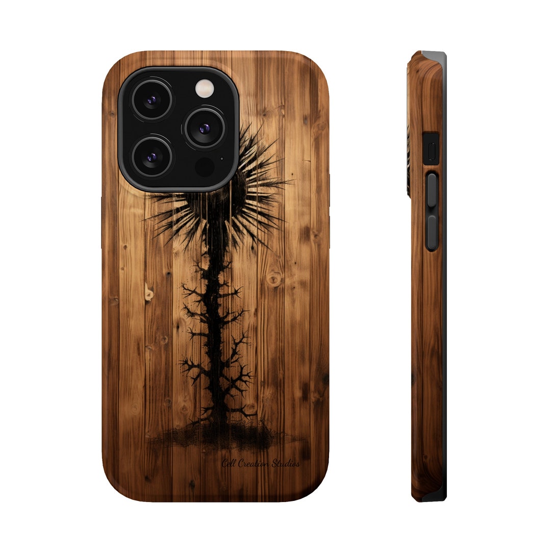 Desert Plant on Wood Themed Phone Case: Embrace Nature's - Etsy