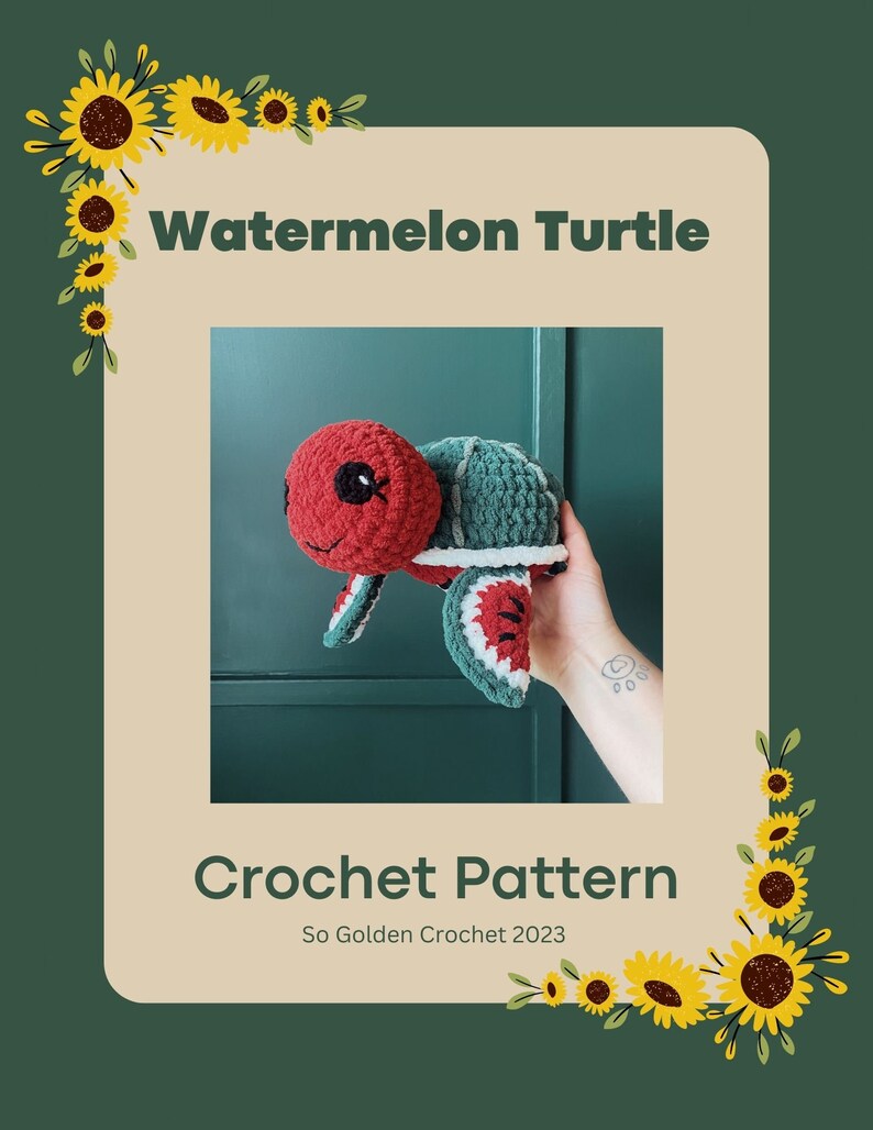 Watermelon Turtle Crochet Pattern *PDF ONLY* - Etsy