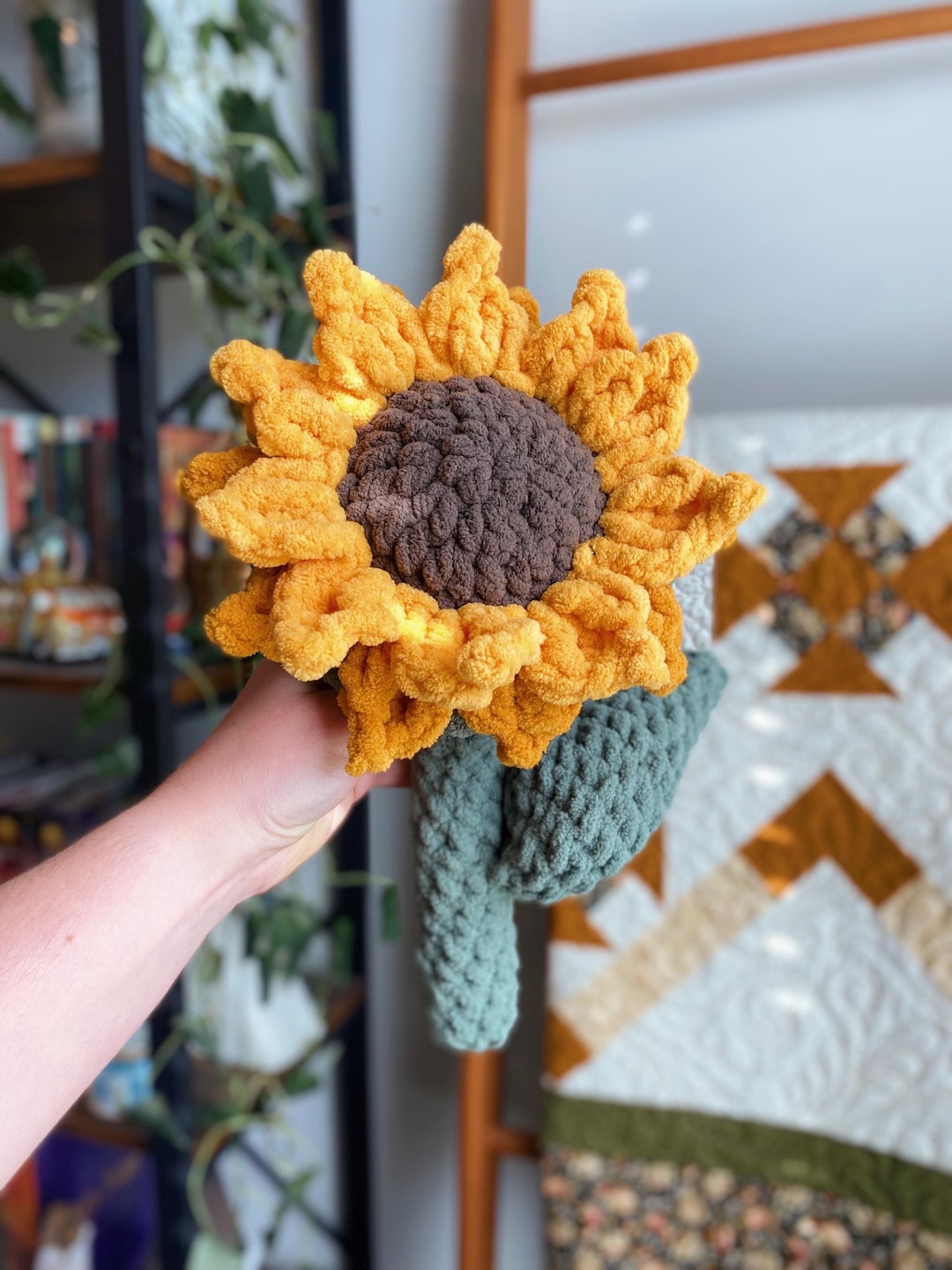 Sunflower Plushie Pattern *PDF ONLY* | Low Sew Crochet Flower Pattern ...